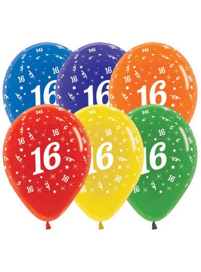 Crystal Colours 16th Birthday 25 Pack Balloons