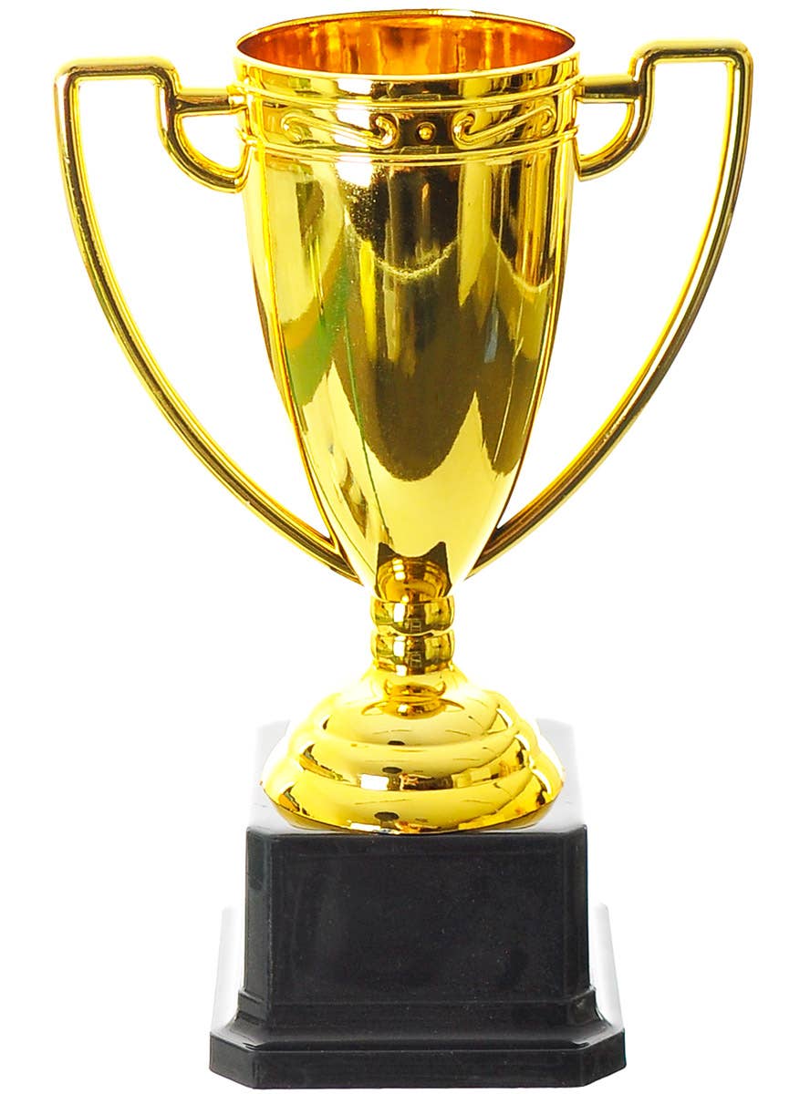 18cm Tall Gold Plastic Trophy Cup Party Prop