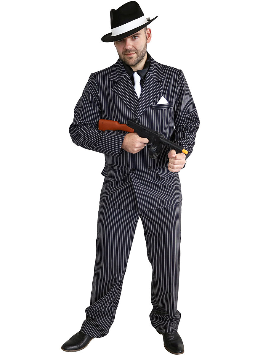 Pinstripe Mens Gangster Costume | 1920s Mens Costume