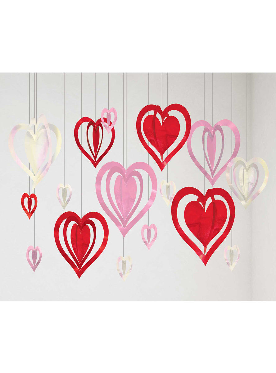 Hanging 3D Valentines Heart | Valentines Day Decoration