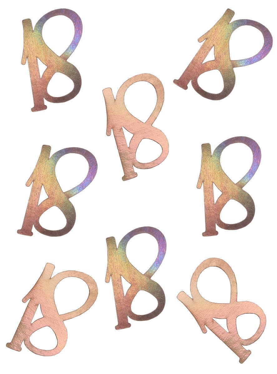Iridescent Rose Gold 18th Birthday Party Confetti