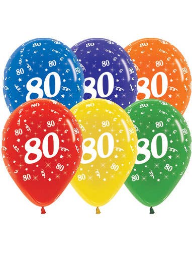 Crystal Colours 80th Birthday 25 Pack Balloons