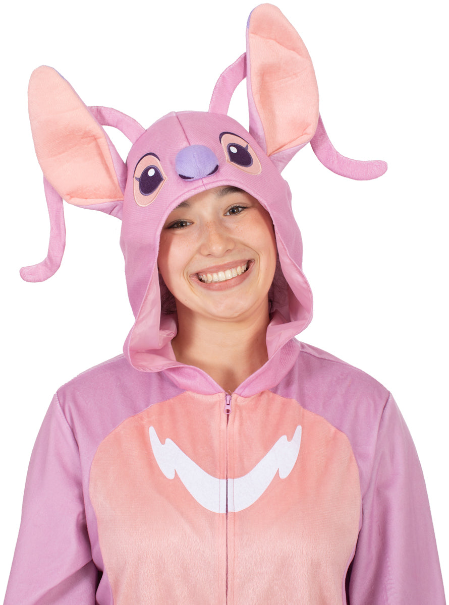 Angel Adults Pink Costume Onesie | Lilo And Stitch Costume