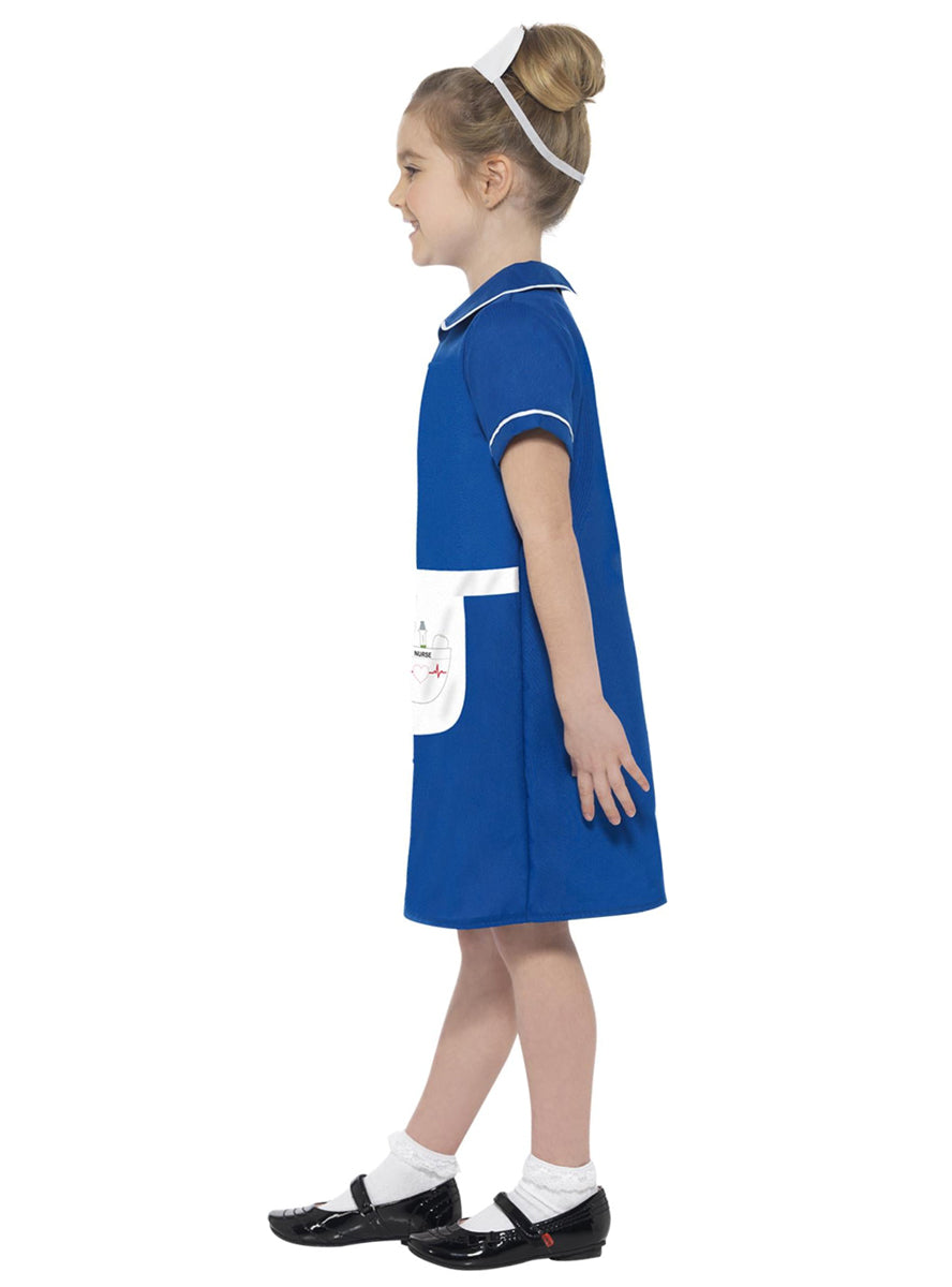 Girls Blue Vintage Nurse Costume | Nurse Costume for Girls