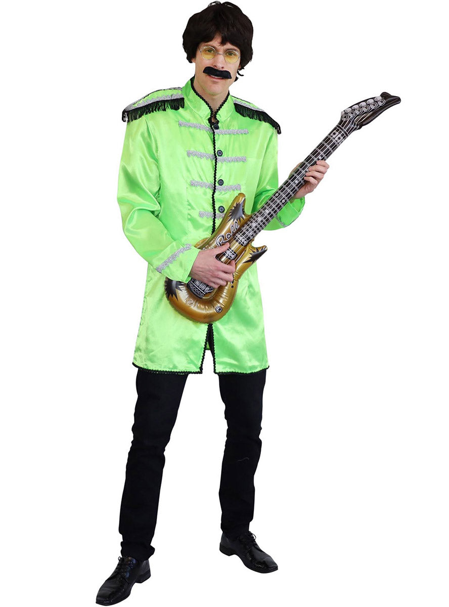 Green British Singer Mens Costume | The Beatles Costume For Men