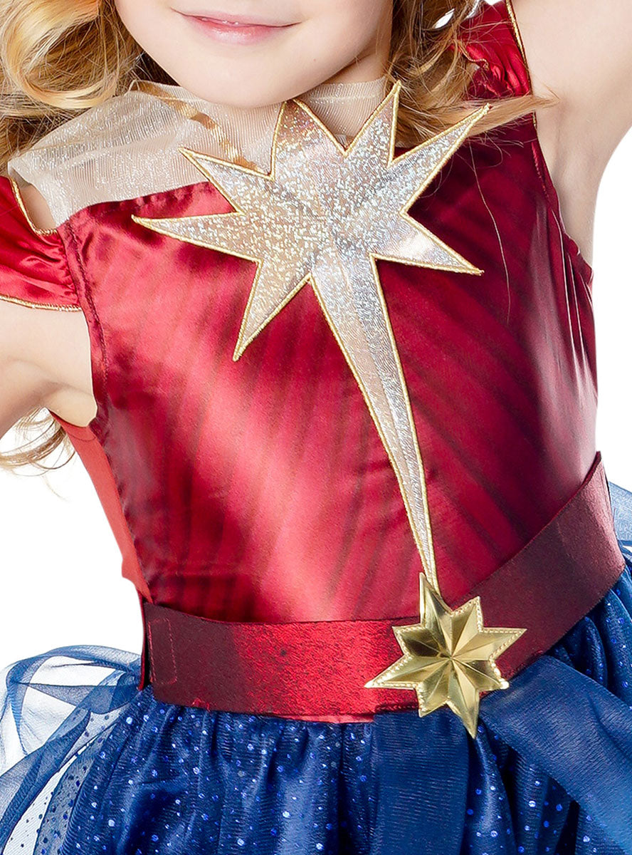 Captain Marvel Girls Costume | Superhero Costume For Girls