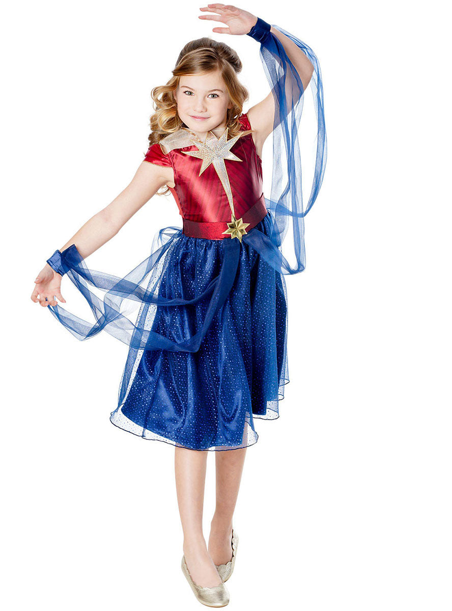 Captain Marvel Girls Costume | Superhero Costume For Girls