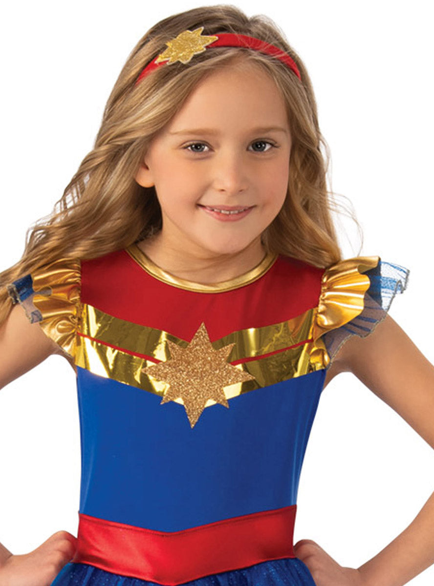Captain Marvel Girls Costume | Superhero Costume For Girls