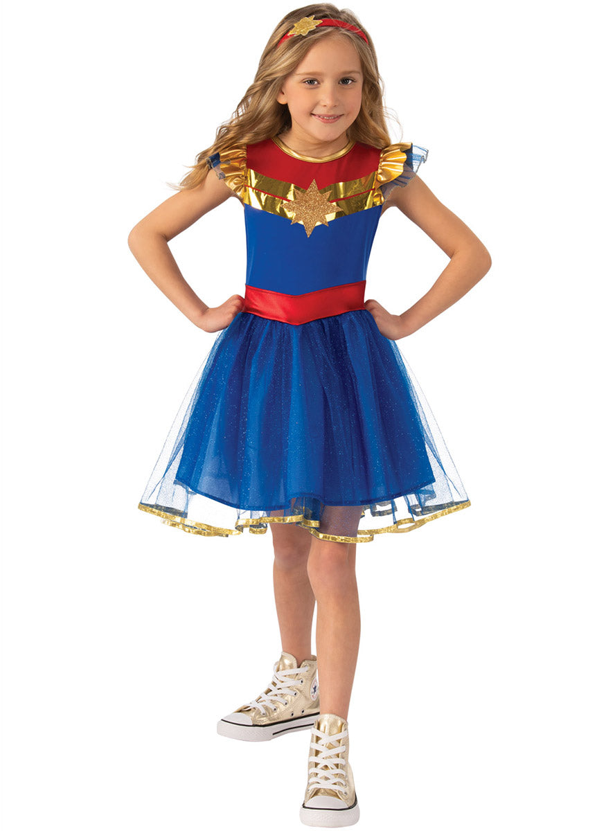 Captain Marvel Girls Costume | Superhero Costume For Girls