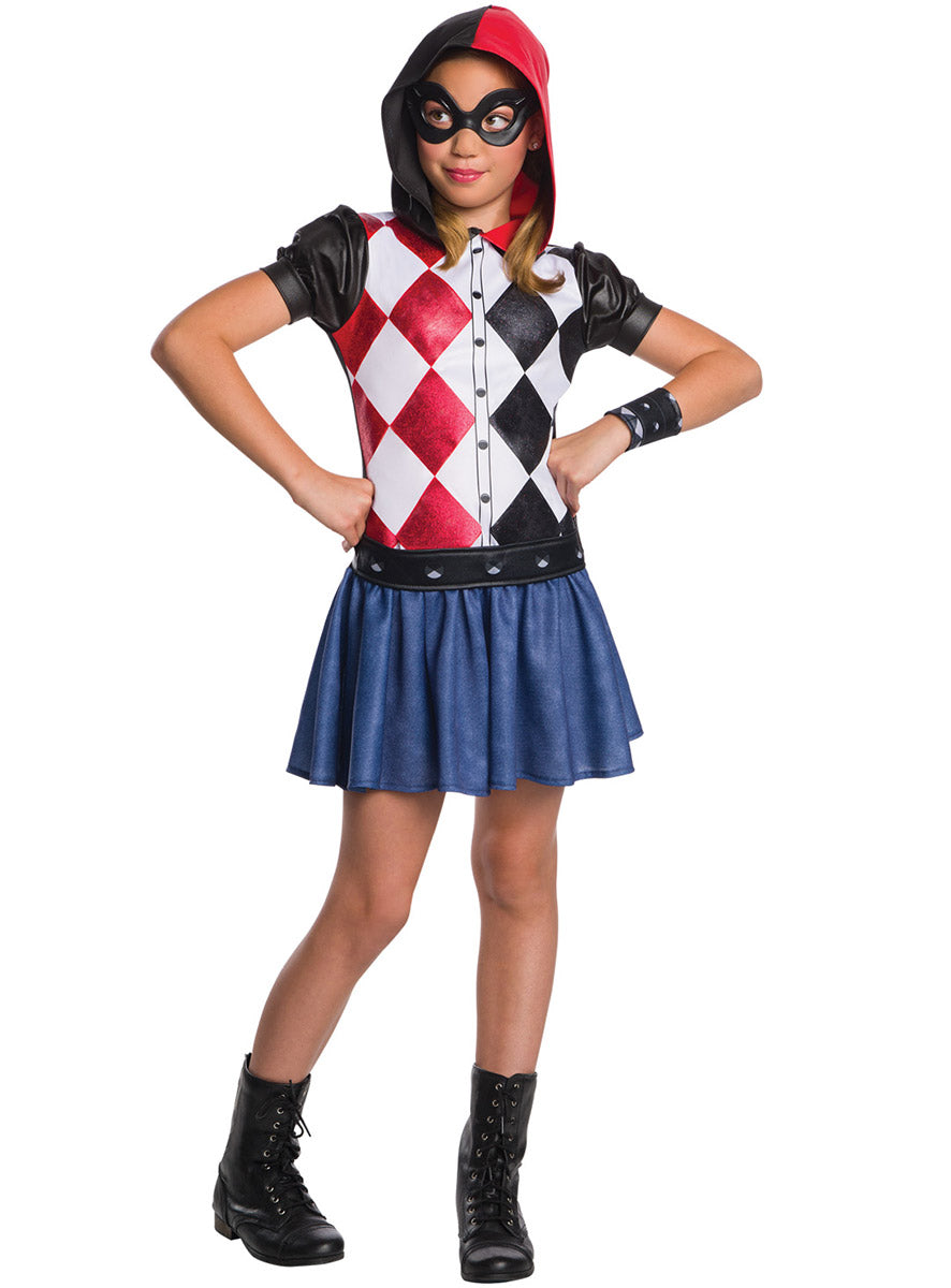 DC Harley Quinn Girls Costume | DC Superhero Costume For Girls