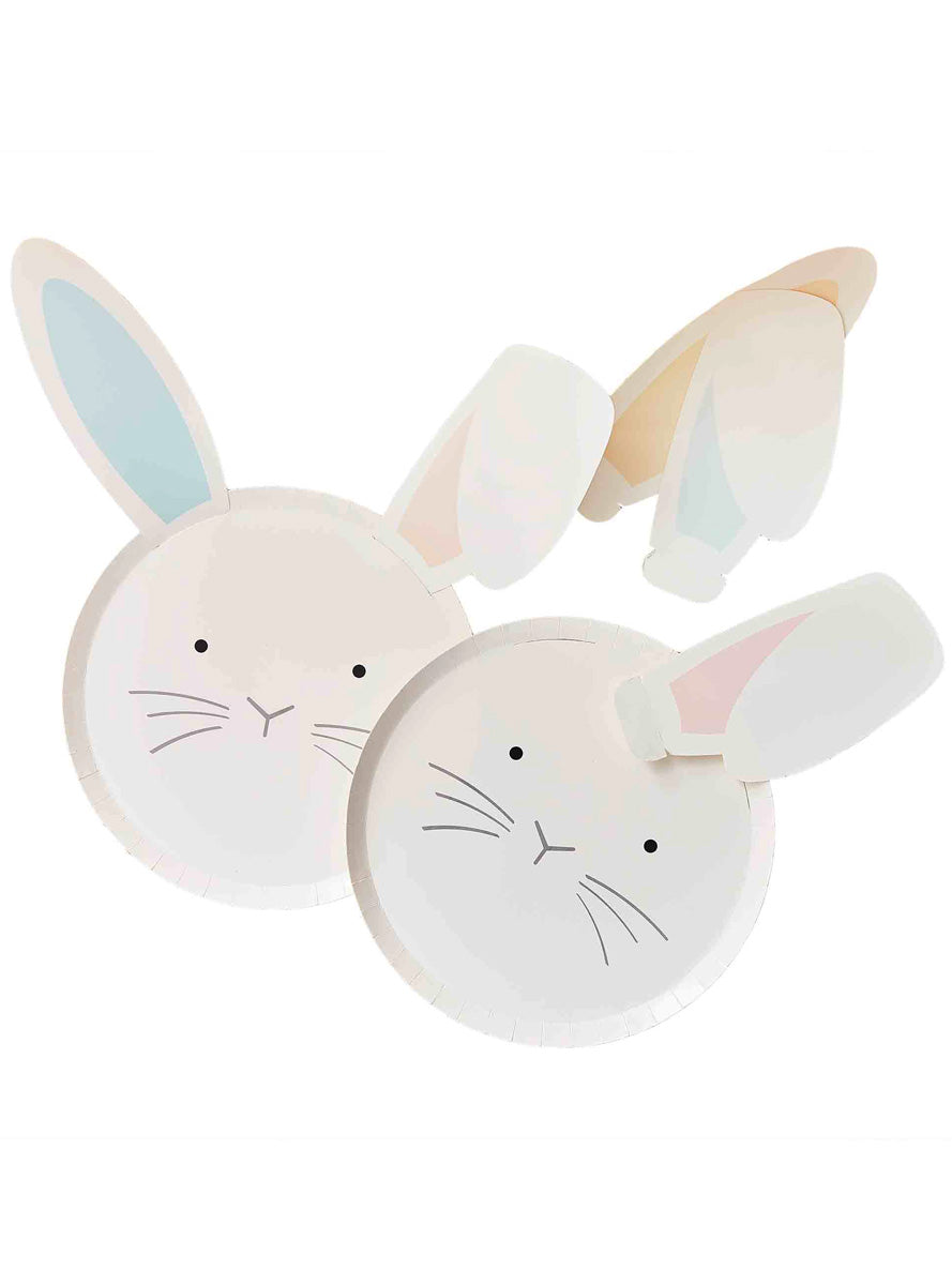 8 Pack Easter Bunny Plates | Easter Party Supplies
