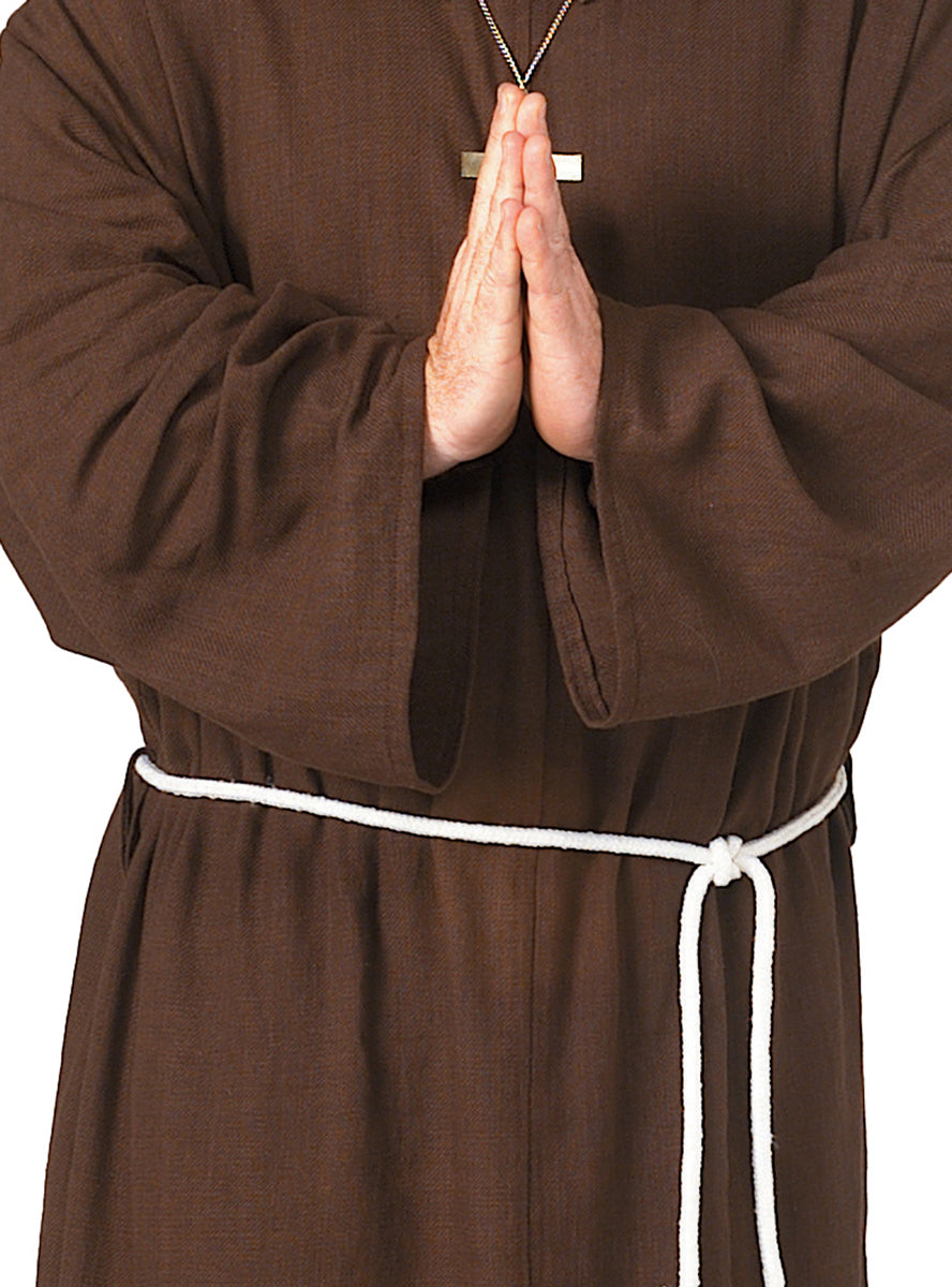Mens Brown Monk Costume Robe | Friar Tuck Costume For Men