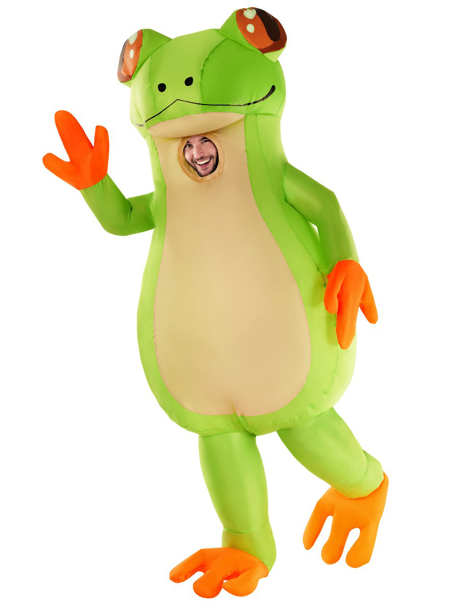 Mens Inflatable Green Frog Costume | Animal Costume For Men