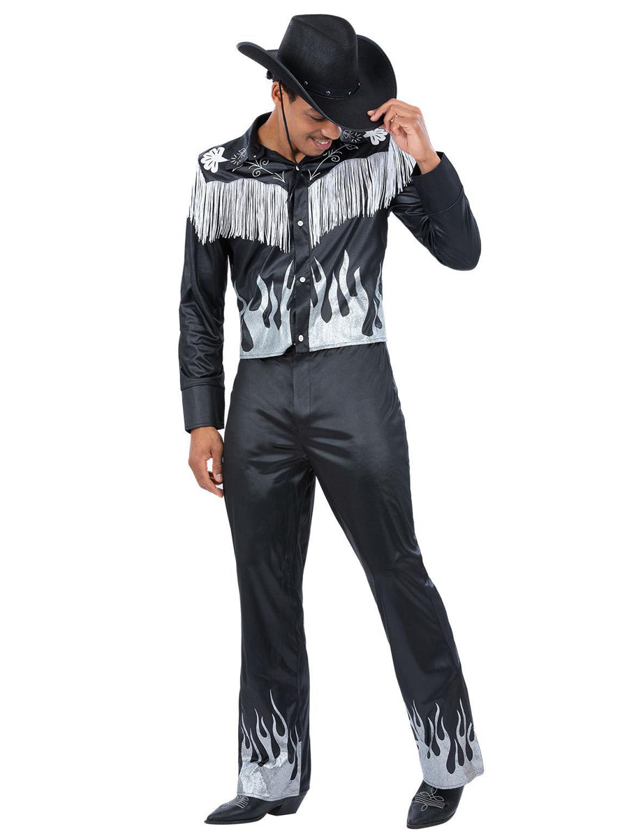 Mens Black Cowboy Costume | Glam Cowboy Costume for Men