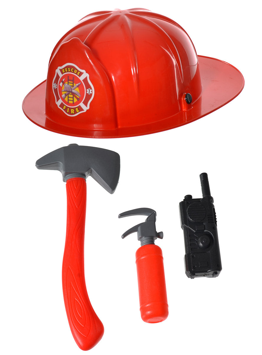Fireman Kids Costume Set | Fire Fighter Costume Accessory