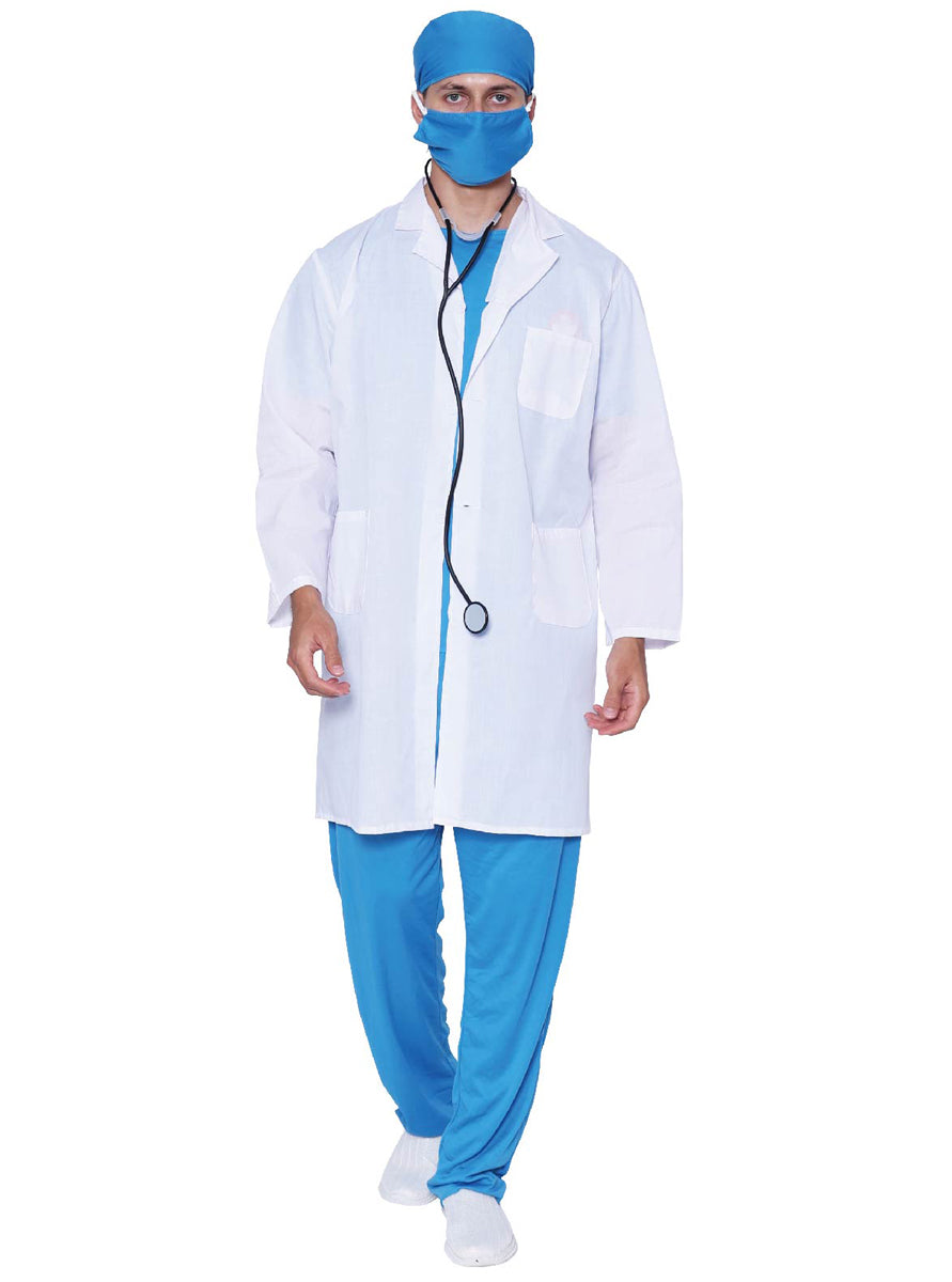 Surgical Doctor Mens Costume | Dr Lab Coat Costume for Men