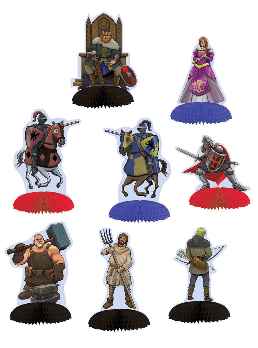 8 Piece Mini Medieval Centrepiece | Medieval Party Supplies