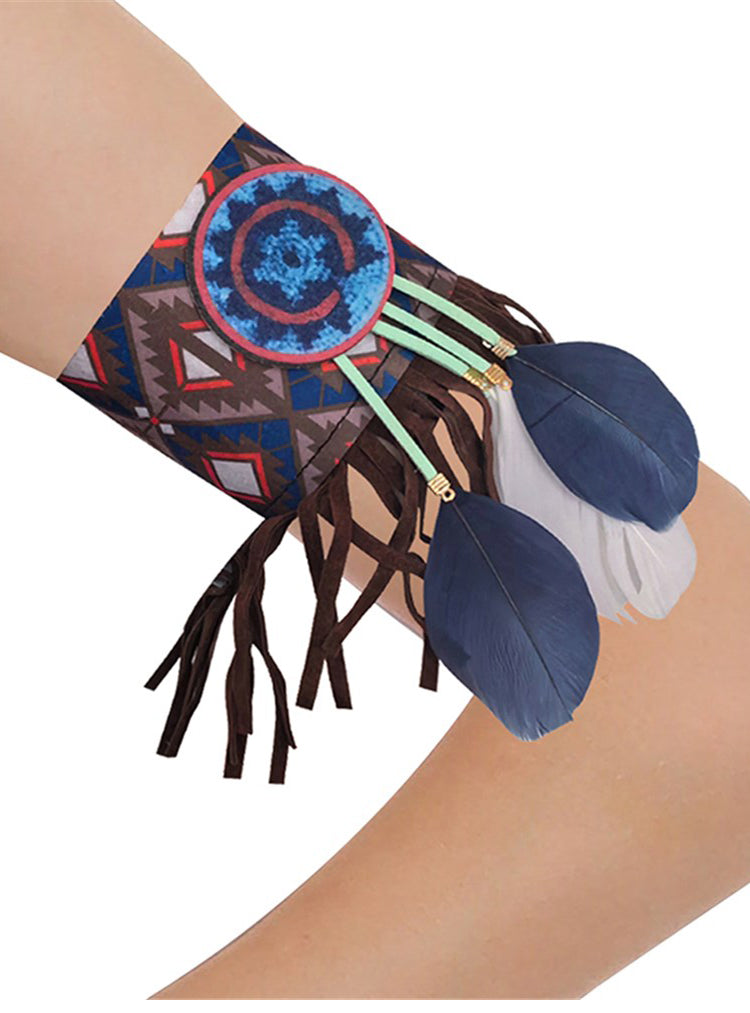 Indian Costume Armband with Feathers | Native Costume Accessory