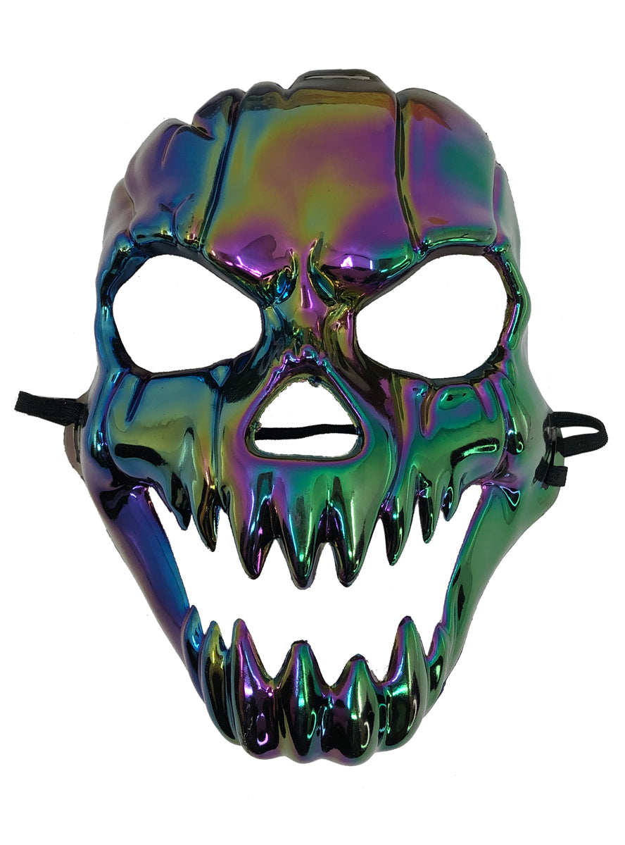 Oil Slick Skull Halloween Mask | Adults Skull Costume Mask