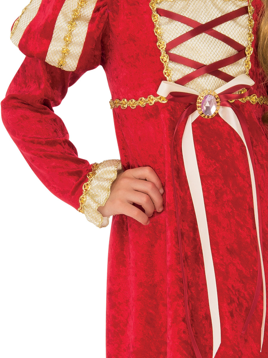 Medieval Princess Costume | Red Medieval Costume For Girls