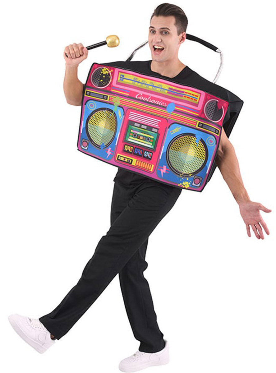 Ghetto Blaster Costume For Adults | Adults Novelty 80s Costume
