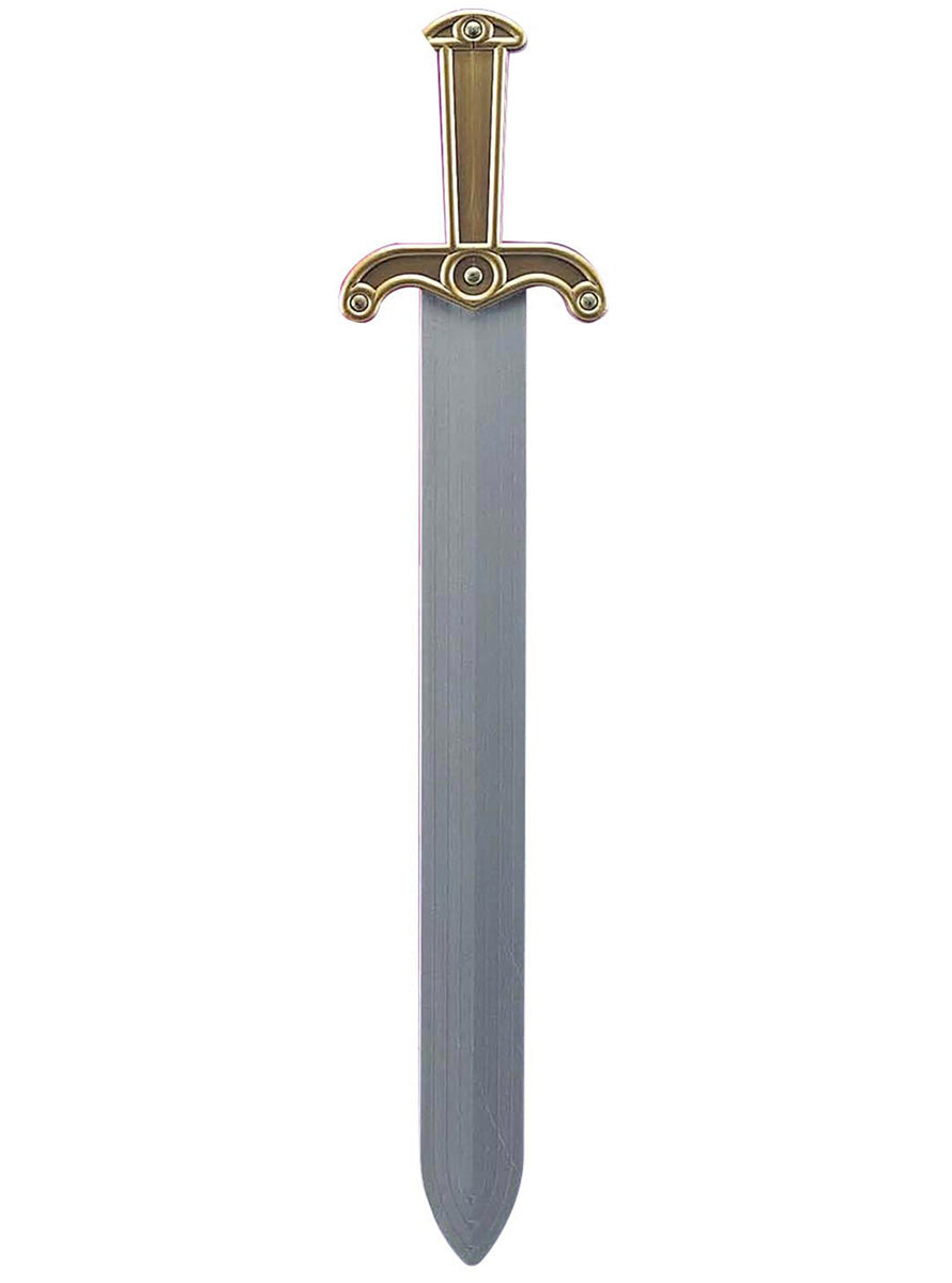 Long Roman Costume Sword With Gold Handle | Roman Costume Weapon