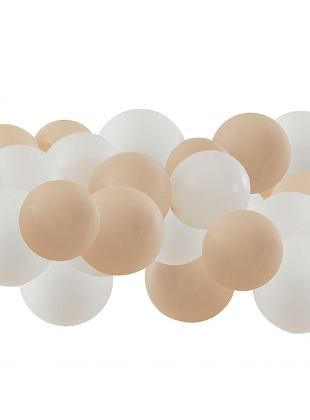 40 Pack Sand and Beige 12cm Latex Balloons | Party Balloons