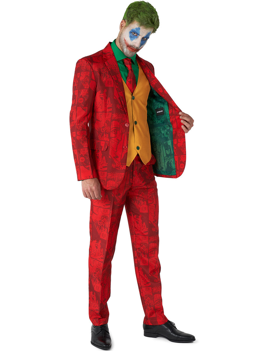 Scarlet Joker Deluxe Mens Costume | Mens Joker Costume Suit