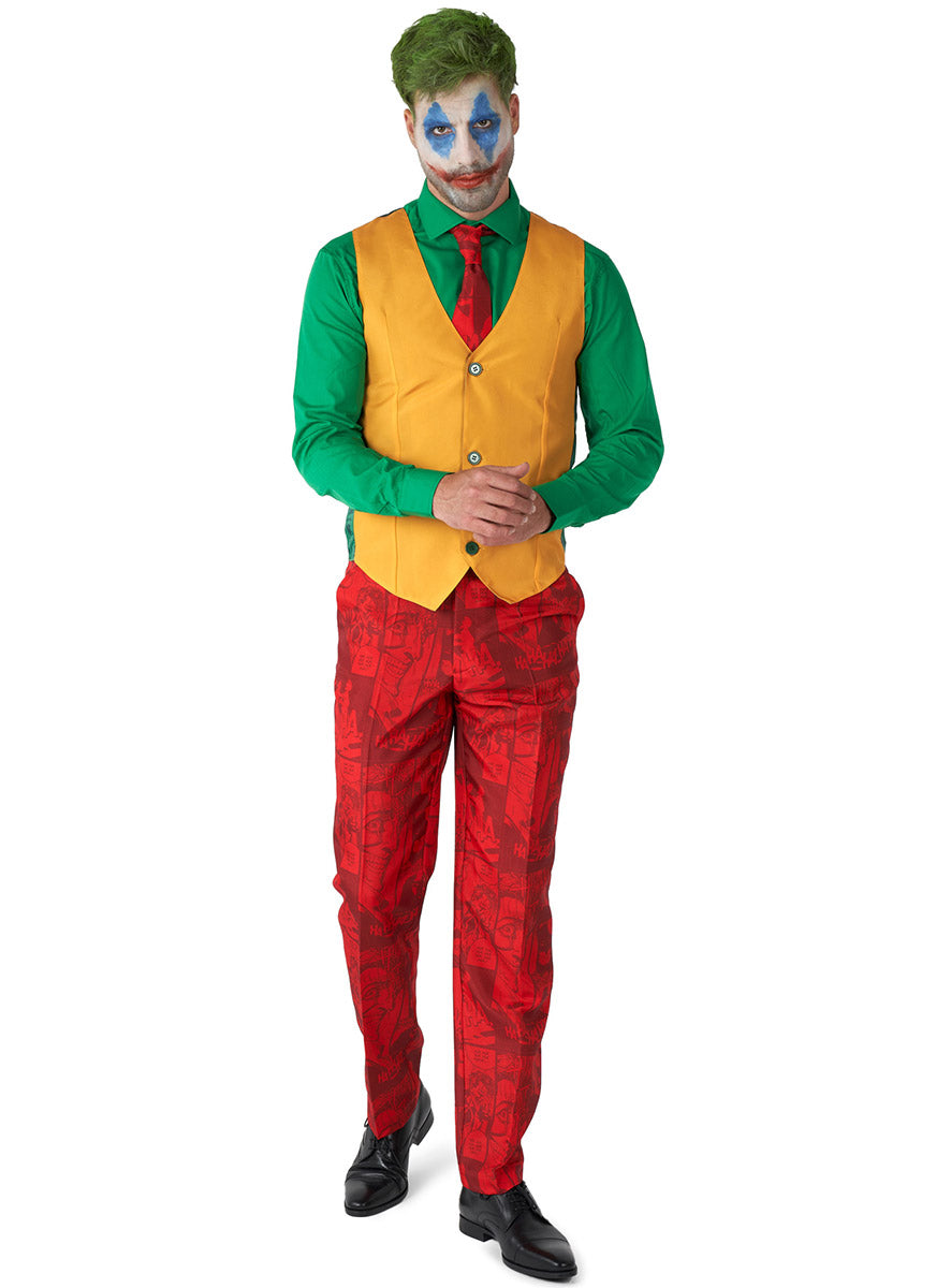 Scarlet Joker Deluxe Mens Costume | Mens Joker Costume Suit