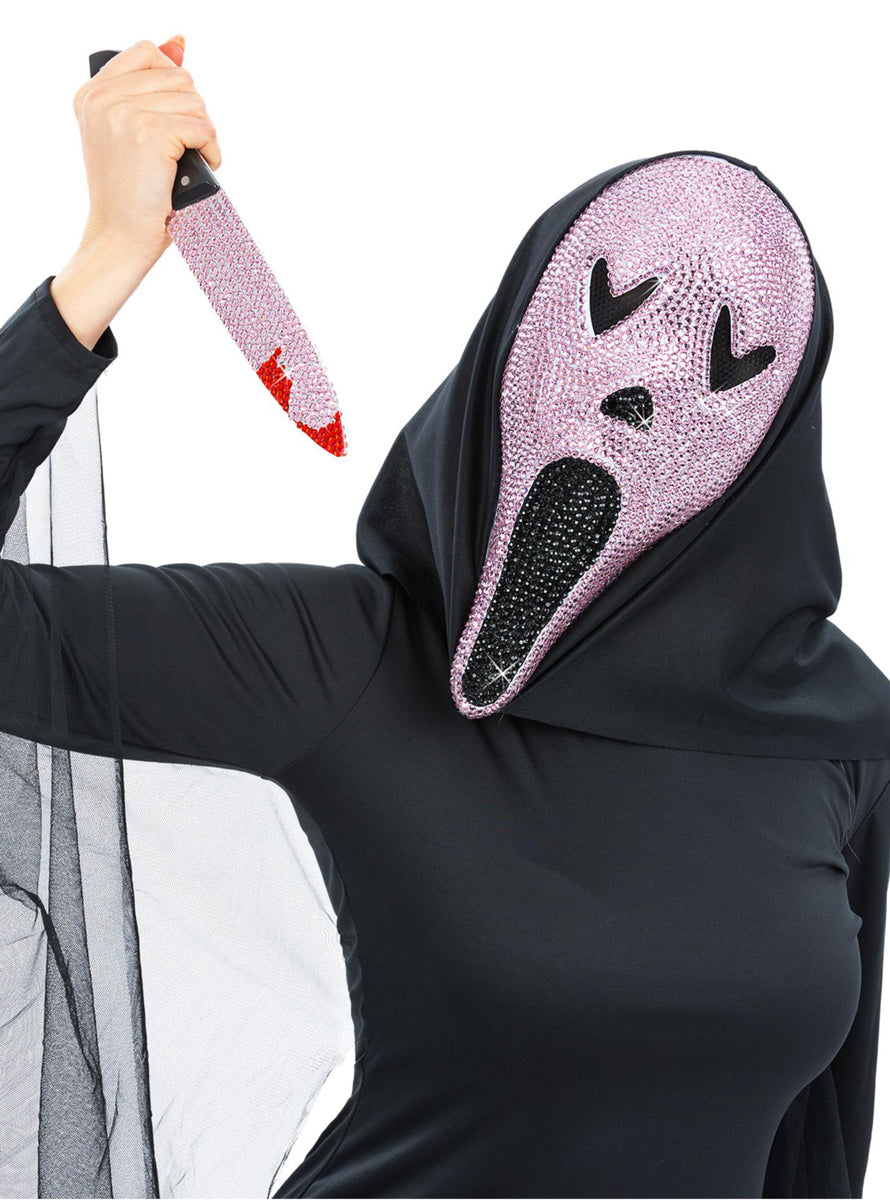 Pink Jeweled Ghostface mask | Scream Costume Accessory Set