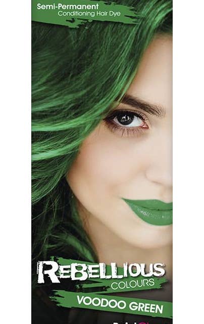 Voodoo Green Hair Dye | Semi Permanent Vibrant Green Hair Colour
