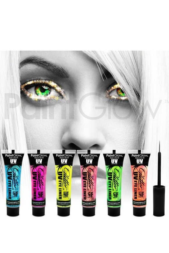 Blacklight Candy Pink Glitter Eyeliner | UV Pink Glitter Makeup