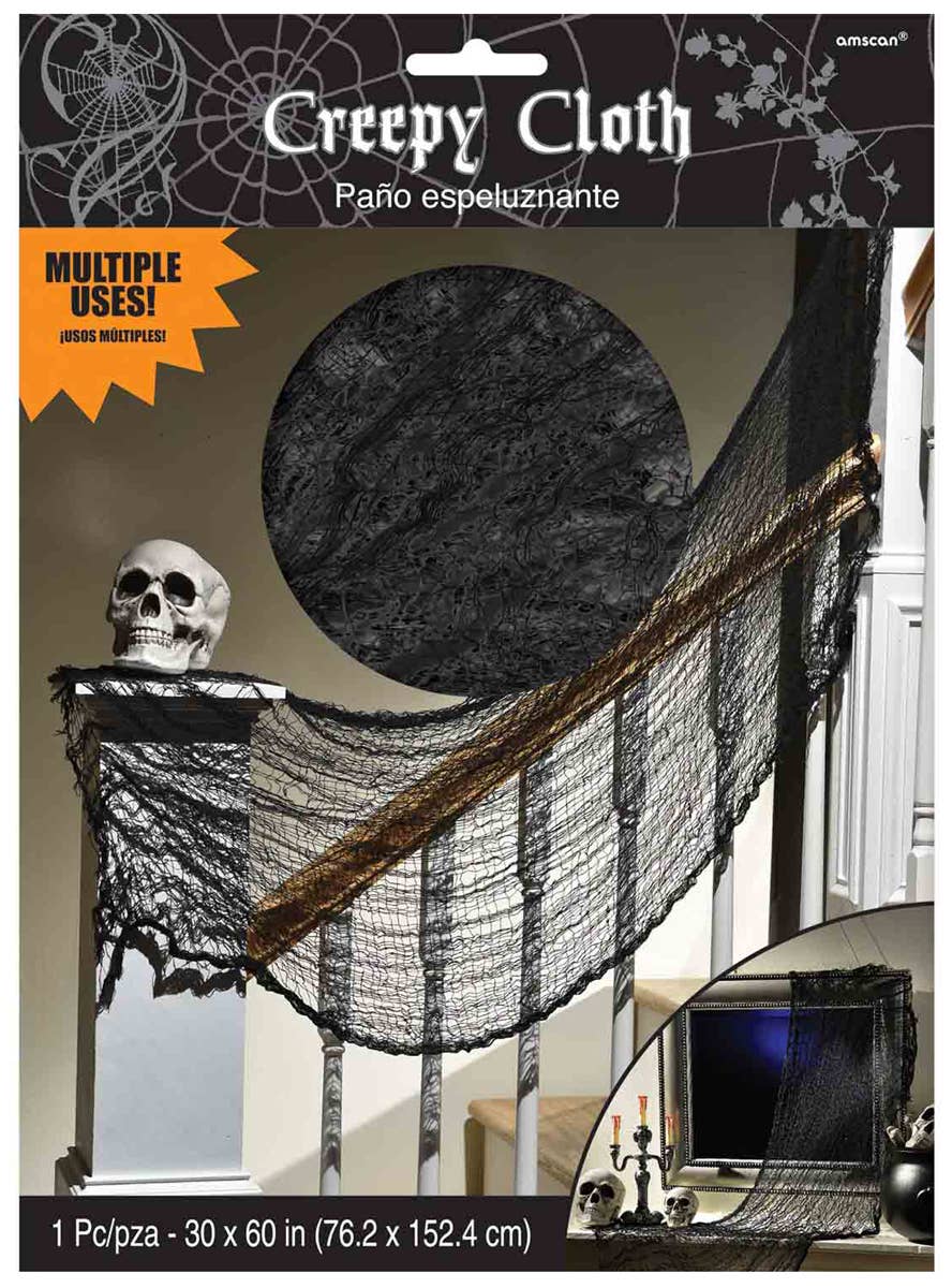 Black Net Creepy Cloth Halloween Prop | Heaven Costumes