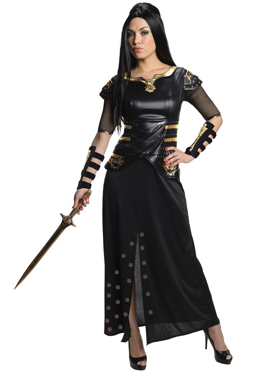 Womens Black Grecian Warrior Costume | Heaven Costumes