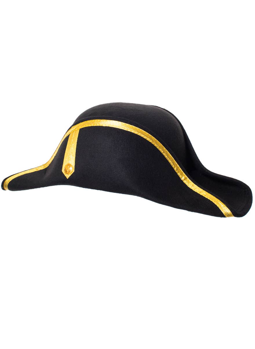Colonial Hat | Adults Black & Gold Admiral Costume Hat