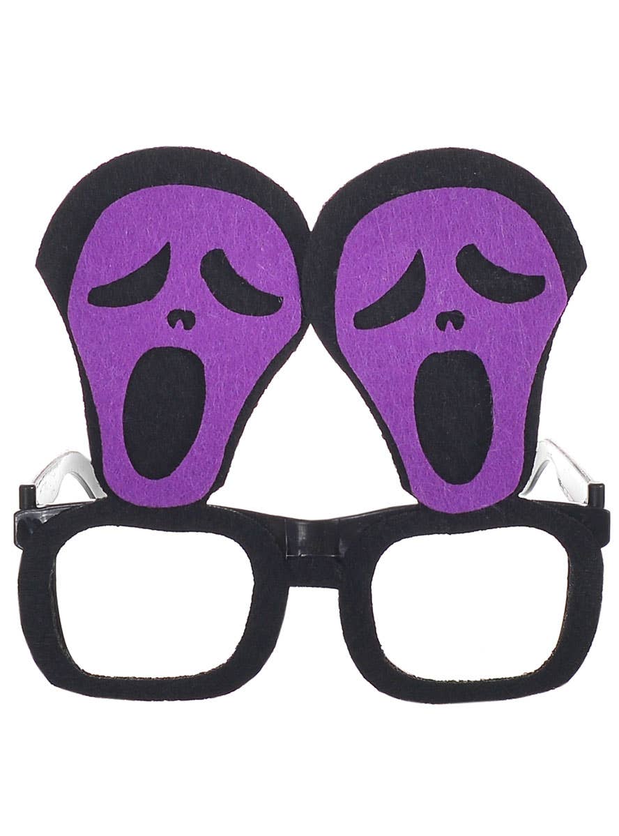 Purple Ghost Face Halloween Glasses | Heaven Costumes