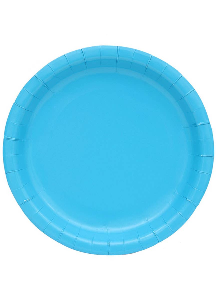 23cm Caribbean Blue Pack of 20 Round Paper Plates