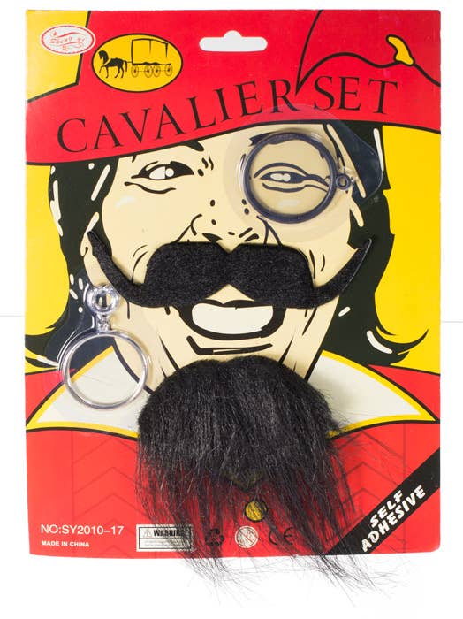 Pirate Costume Accessory Set | Pirate Earring & Goatee Beard Set