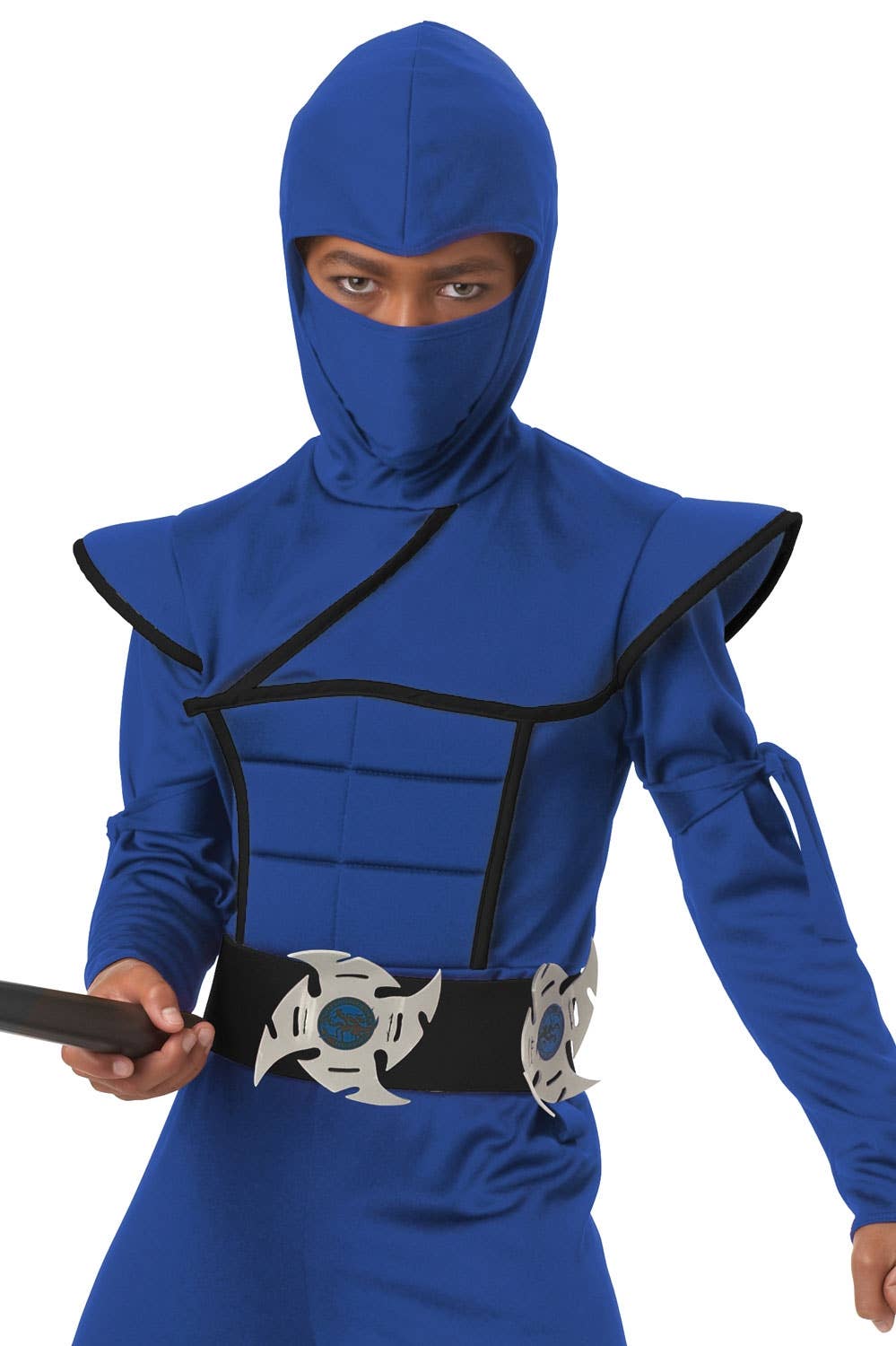 Blue Bodysuit Ninja Kids Costume | Japanese Ninja Spy Boys Costume
