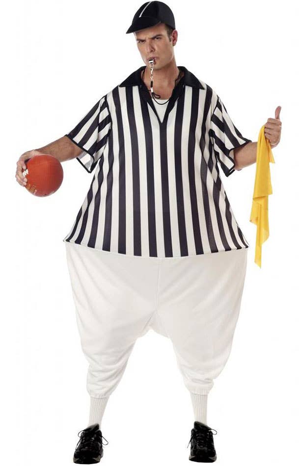 Fat Umpire Mens Costume | Mens Referee Fancy Dress Costume