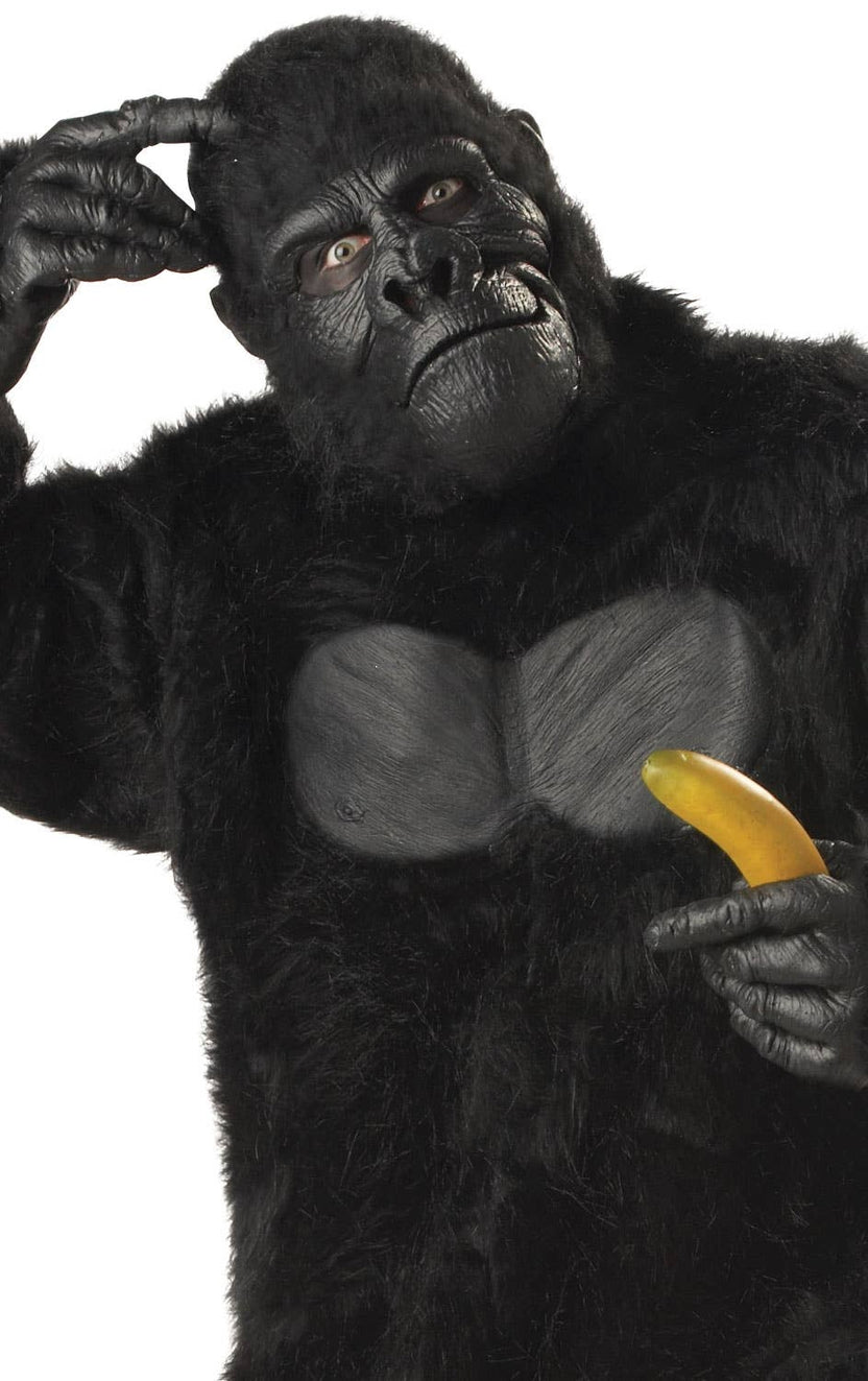 Black Fur Gorilla Primate Costume | King Kong Dress up for Adults