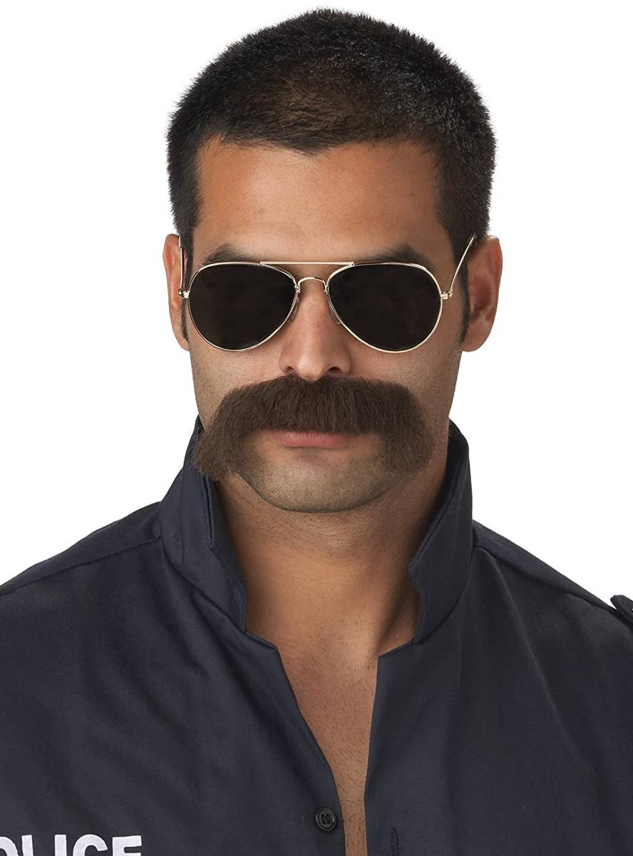 Fake Moustache | The Man Dark Brown Moustache | Stick On Moustaches
