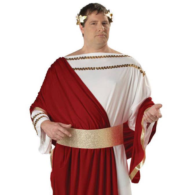 Julius Caesar Plus Size Mens Costume, Plus Size Roman Costume
