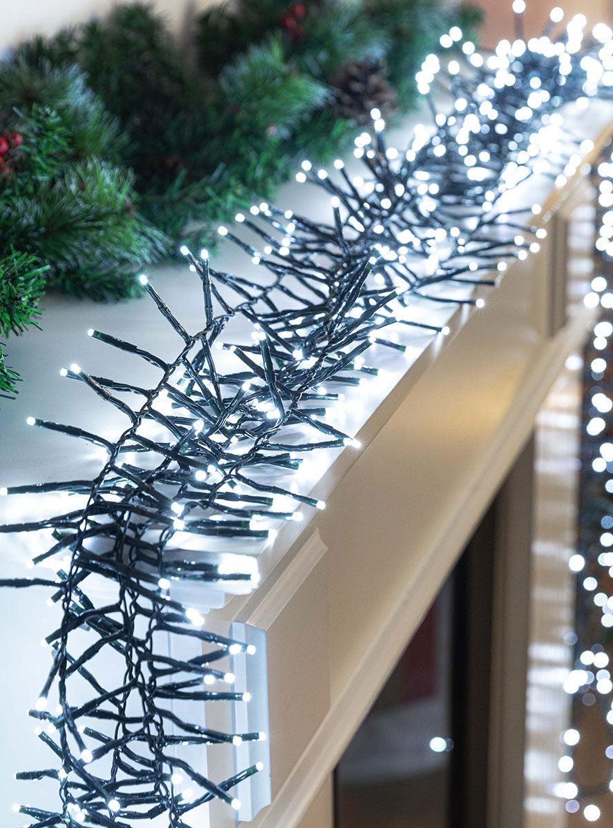 2000 Bulb Cluster Lights Cool White | Christmas Lights