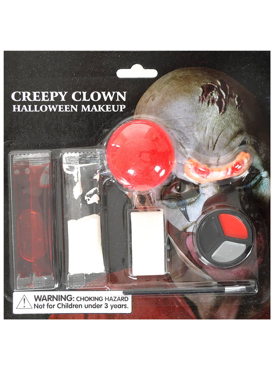 7 Piece Creepy Clown Halloween Makeup Kit