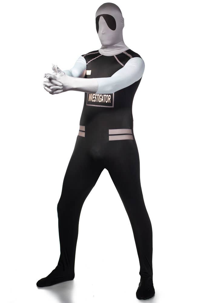 Stretchy Police Uniform Morphsuit | Mens Investigator Cop Costume