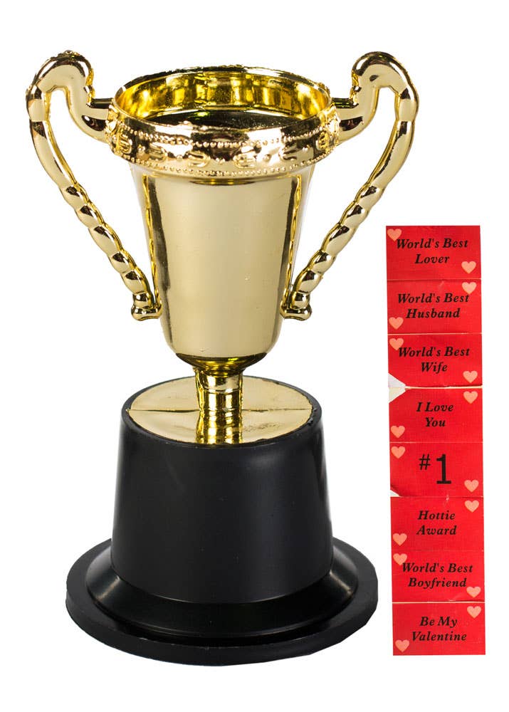 Mini Gold Trophy Cup | Novelty Gold Cup Trophy Costume Accessory