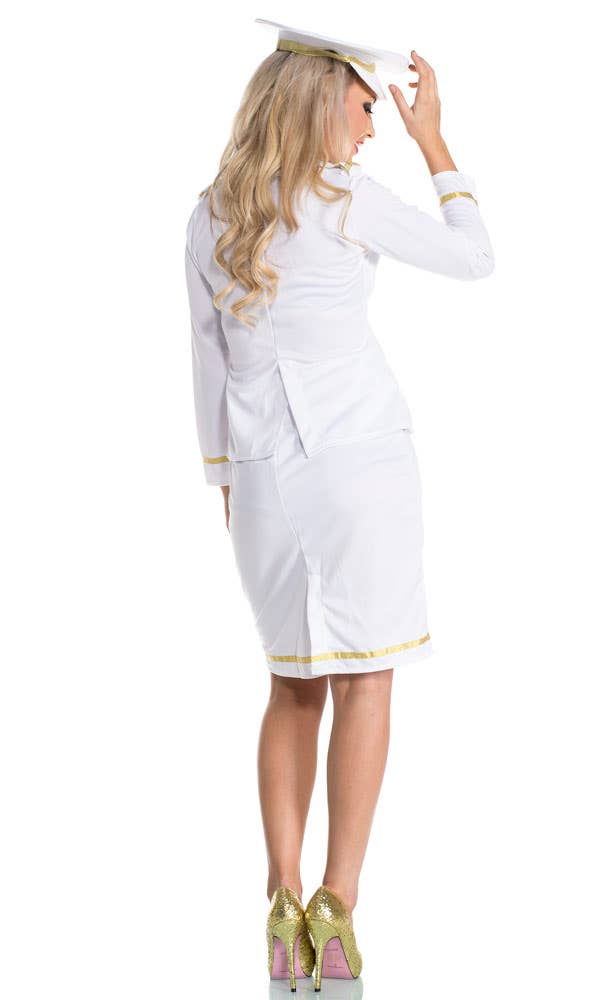 Flight Captain Womens Pilot Costume Sexy Pilot Fancy Dress Costume