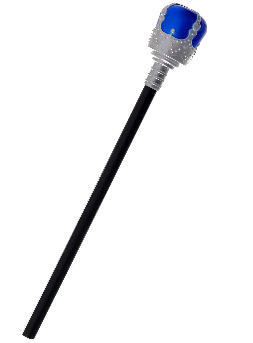 Royal Blue and Silver Kings Sceptre | Coronation Sceptre Accessory