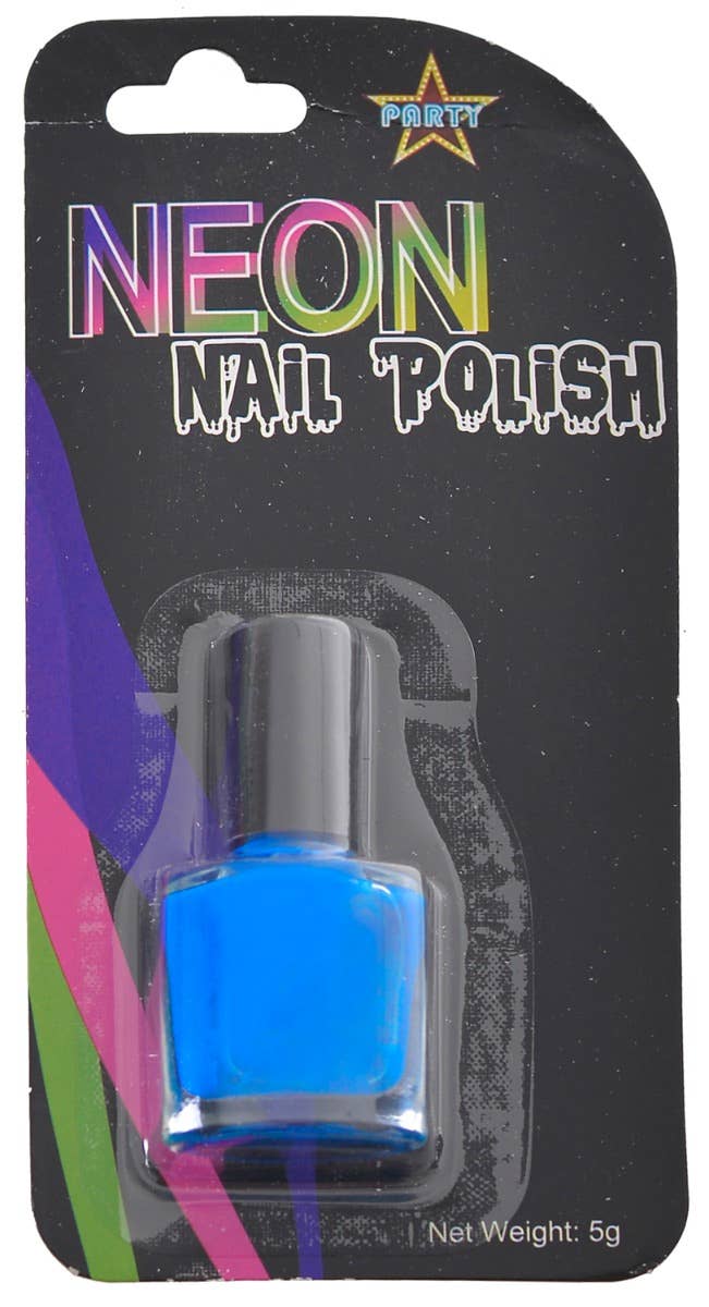 Neon Blue 1980s Nail Polish | Blue Nail Polish